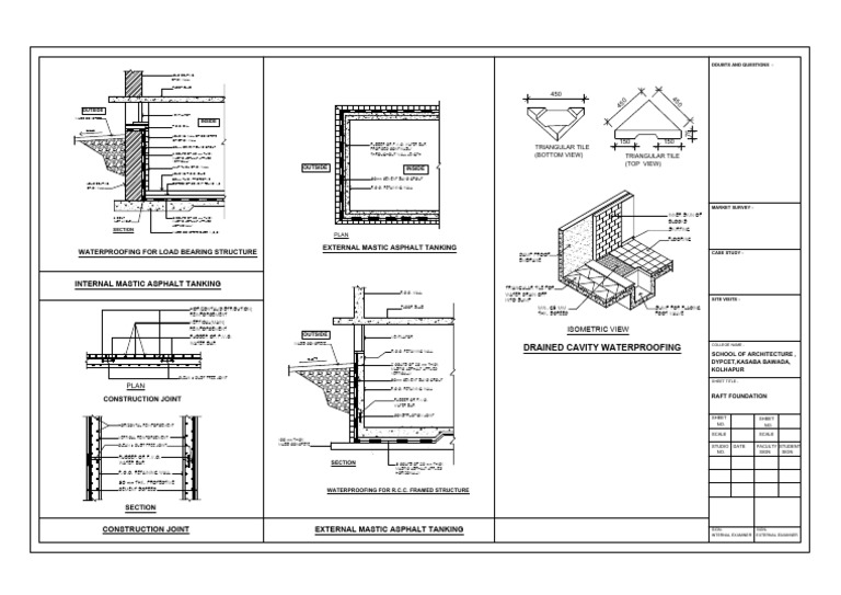 Basemant Tanking Sheet - Total | PDF | Wall | Concrete
