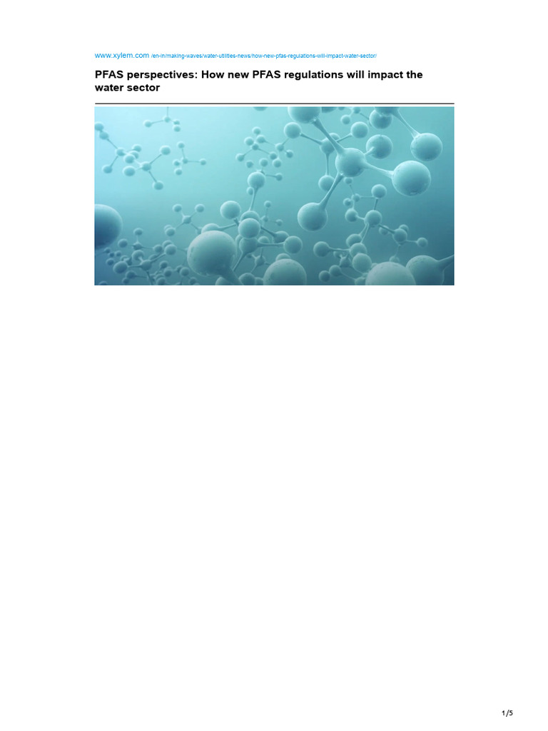 xylem.com-PFAS perspectives How new PFAS regulations will impact the water sector-1 | PDF ...