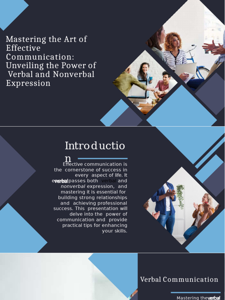 Verbal and Non Verbal Communication | PDF