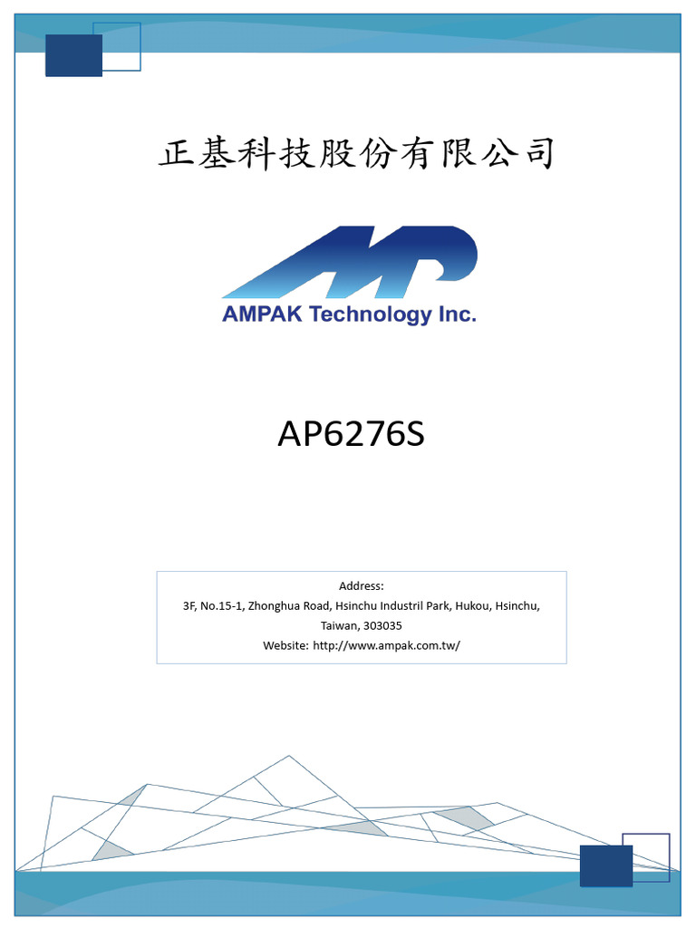 AP6276S EVB | PDF | Wi Fi | Bluetooth
