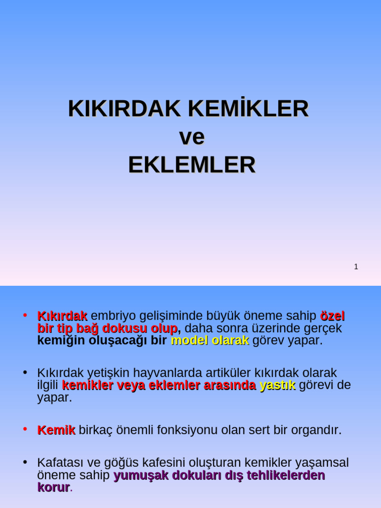 2 Kıkırdak, Kemikler Ve Eklemler | PDF