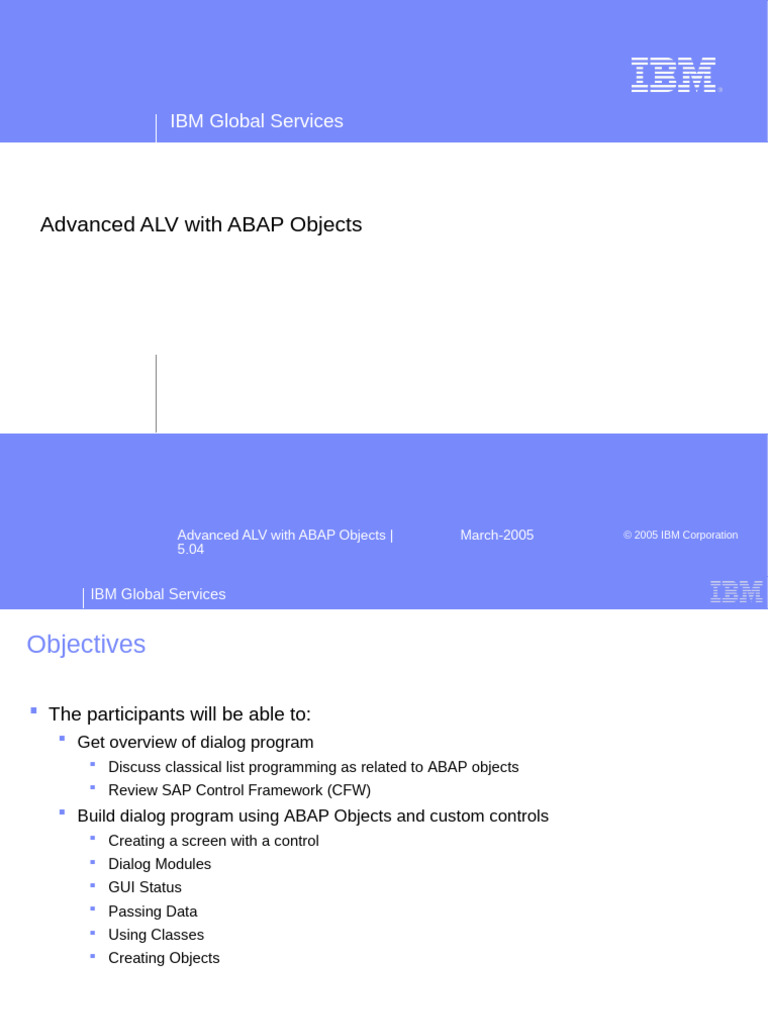 04 - Advanced ALV With ABAP Objects | PDF | Programming Paradigms | Computing