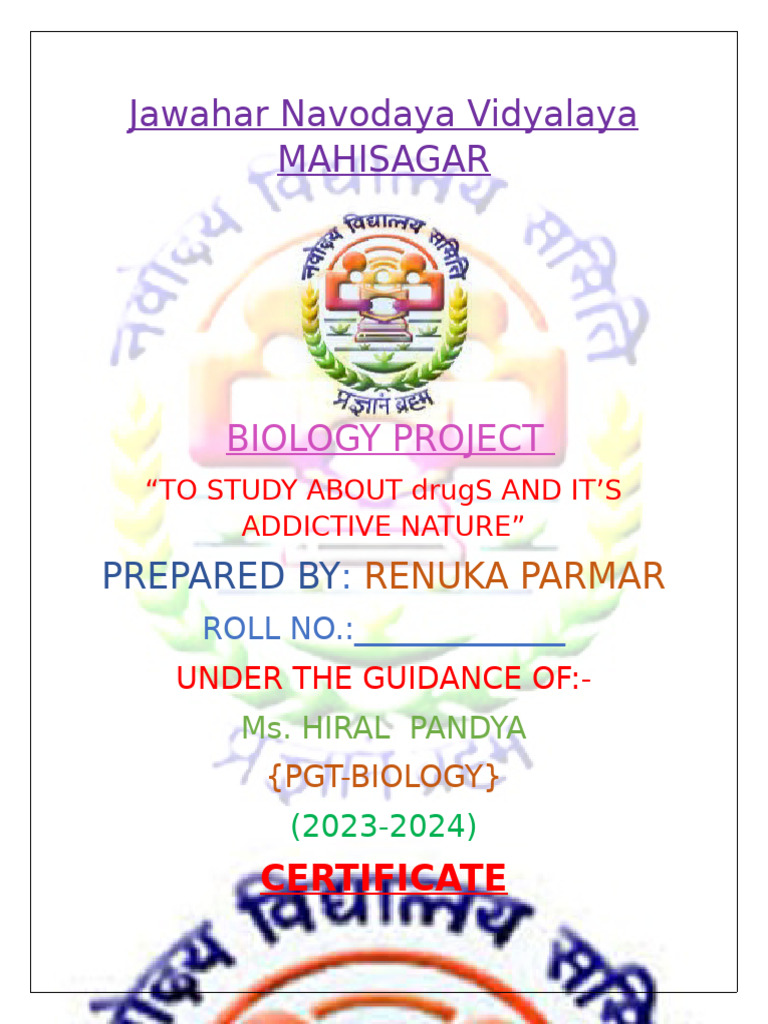 NEW BIO PROJECT | PDF | Drugs | Substance Dependence