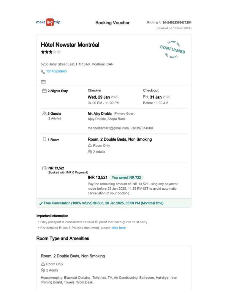 Booking Confirmation Voucher | PDF | Debit Card | Credit Card