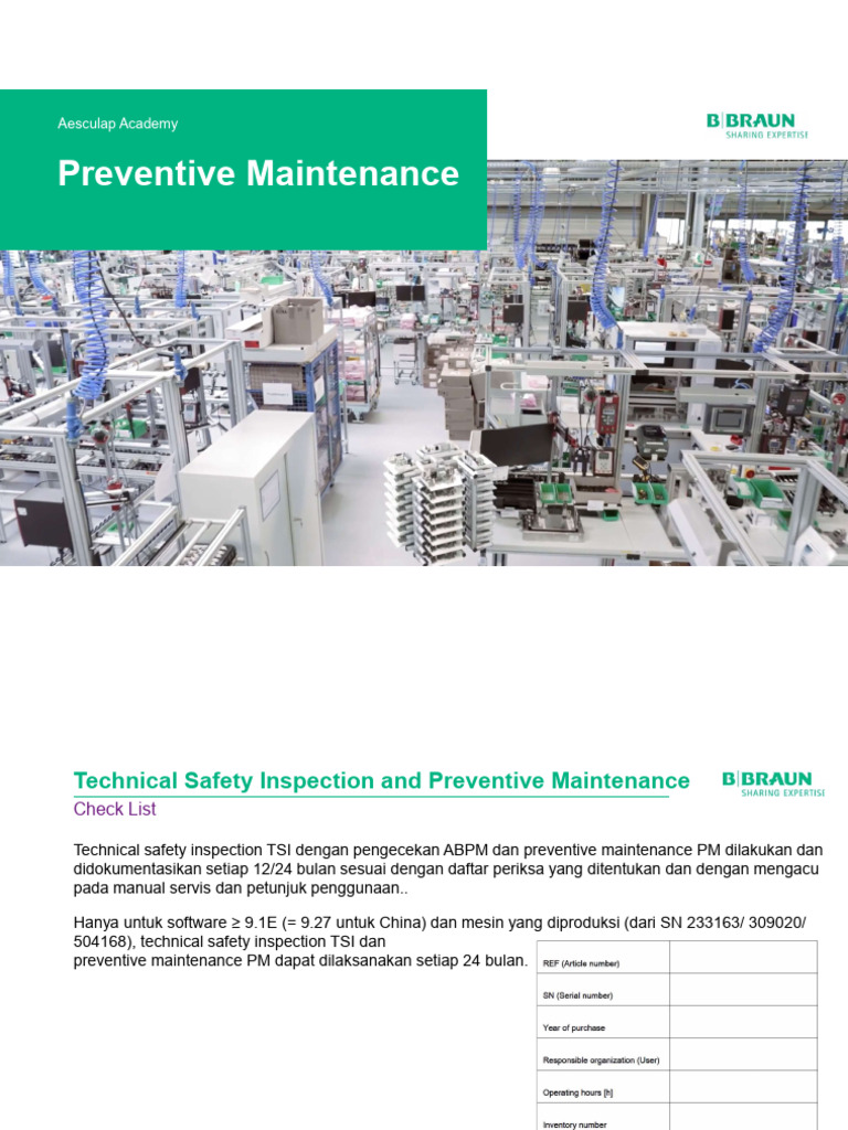 Technical Safety Inspection Checklist | PDF