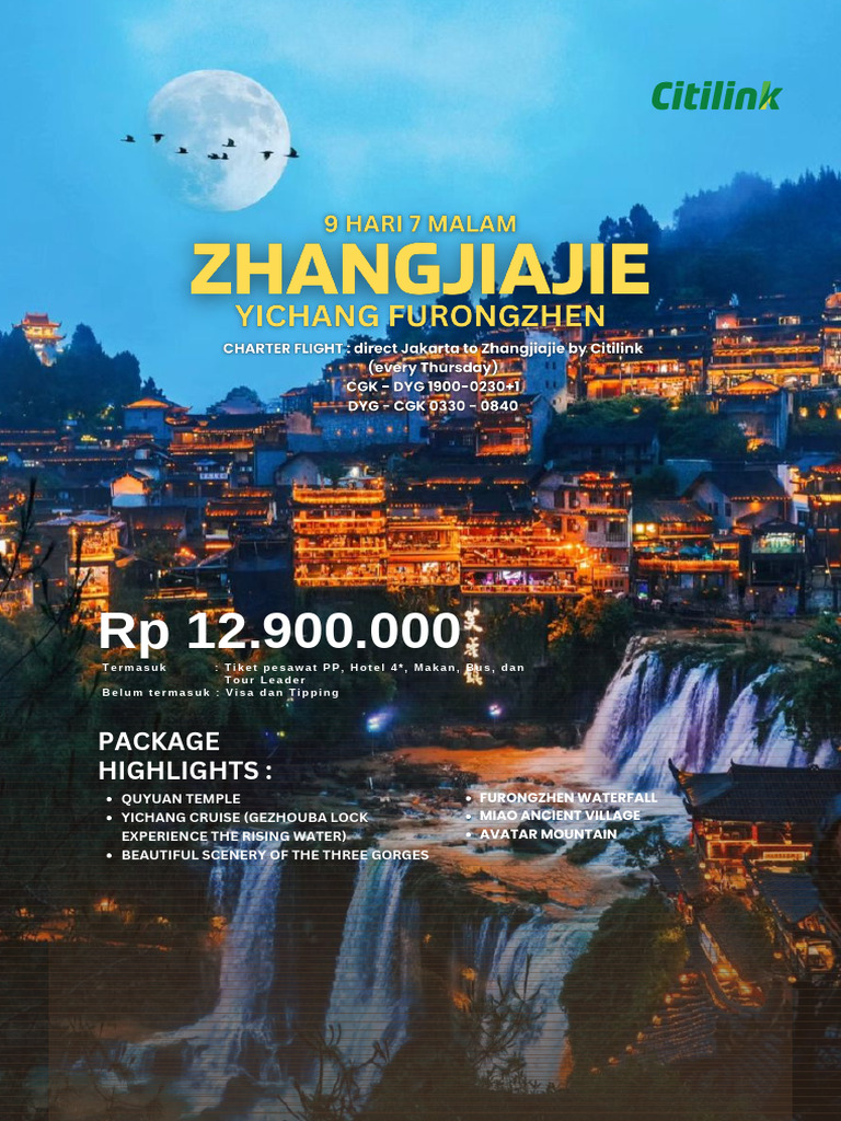 Itin Zhangjiajie - Yichang - Furongzhen | PDF
