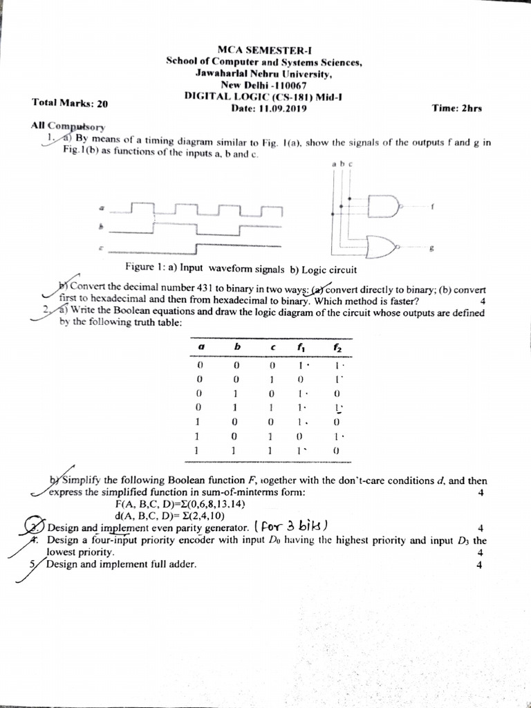 previous_years_sem1 | PDF | Matrix (Mathematics) | Mathematics