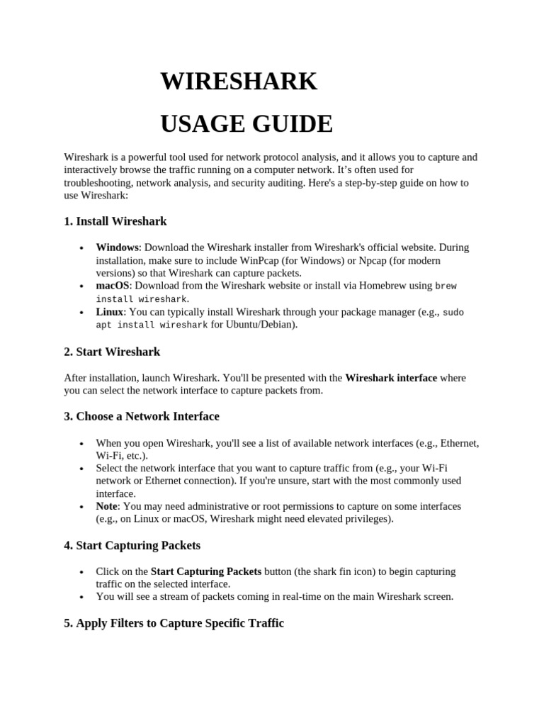WIRESHARK Guide | PDF | Transmission Control Protocol | Port (Computer Networking)