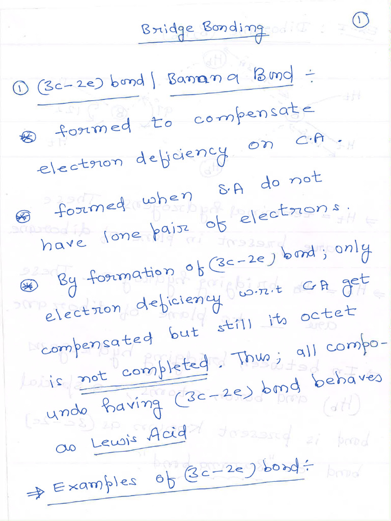 Bridge Bonding (Class Notes) NT Sir | PDF