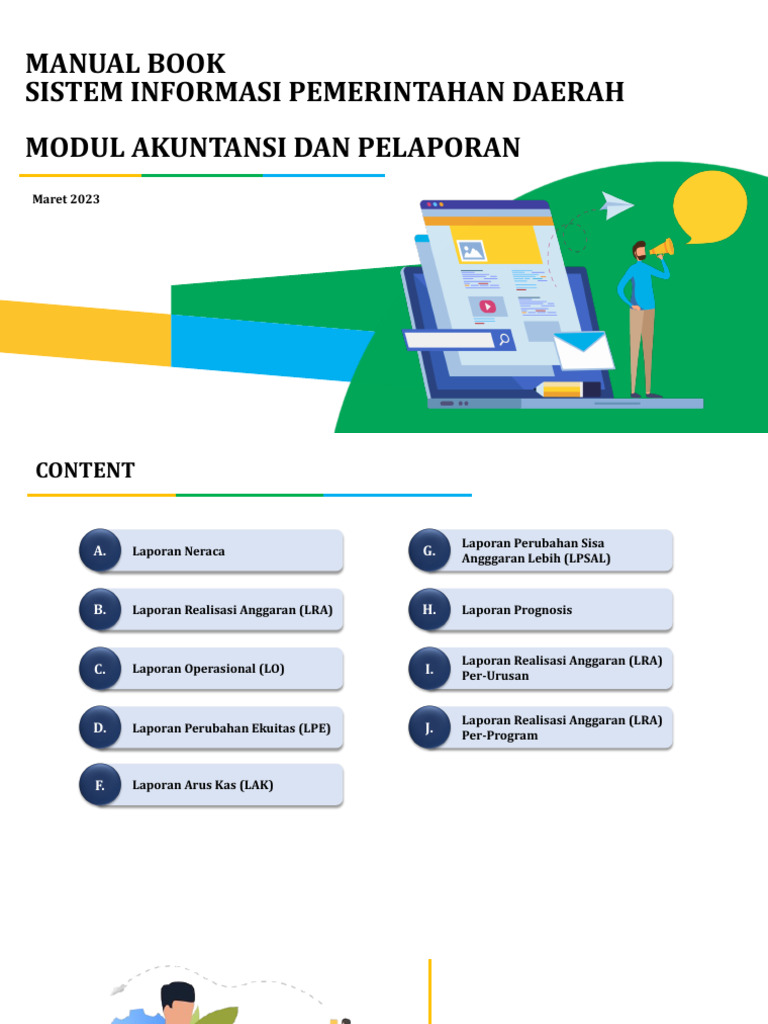 Manual Book - Laporan Keuangan (Neraca, LRA, LO, LPE, LAK, LPSAL) | PDF