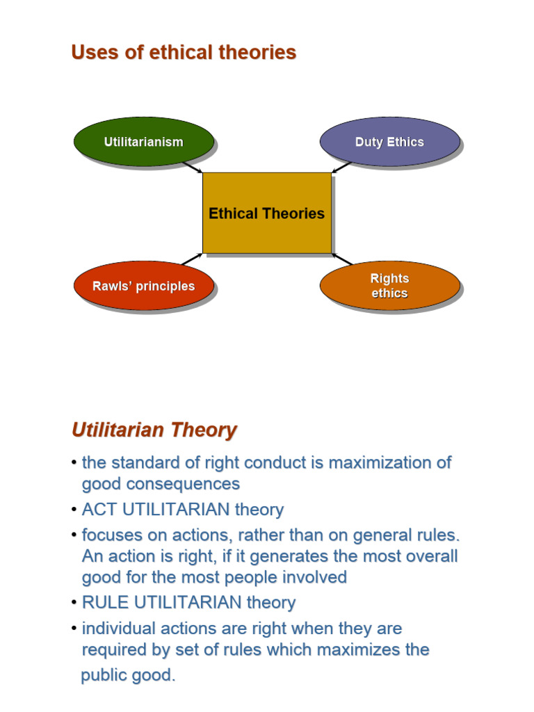Applications of Ethical Theories | PDF | Utilitarianism | Applied ...