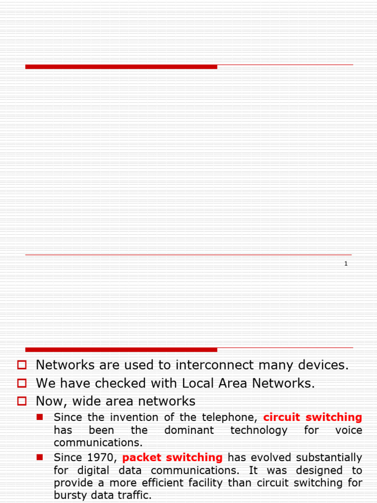 Computer Networks _ Chapter 8 Switching (Complete) | PDF | Computer Network | Packet Switching