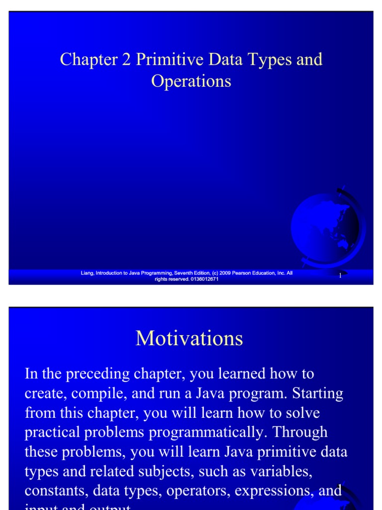 Chapter 2 Primitive Data Types and Operations | PDF | C (Programming ...