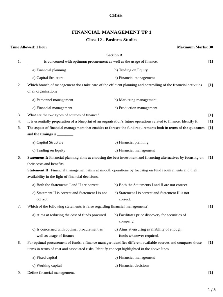 CH-9_Financial_Management_TP_1_Watermarked_140 | PDF | Business ...