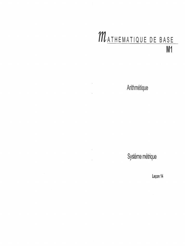 Le Système Métrique | PDF