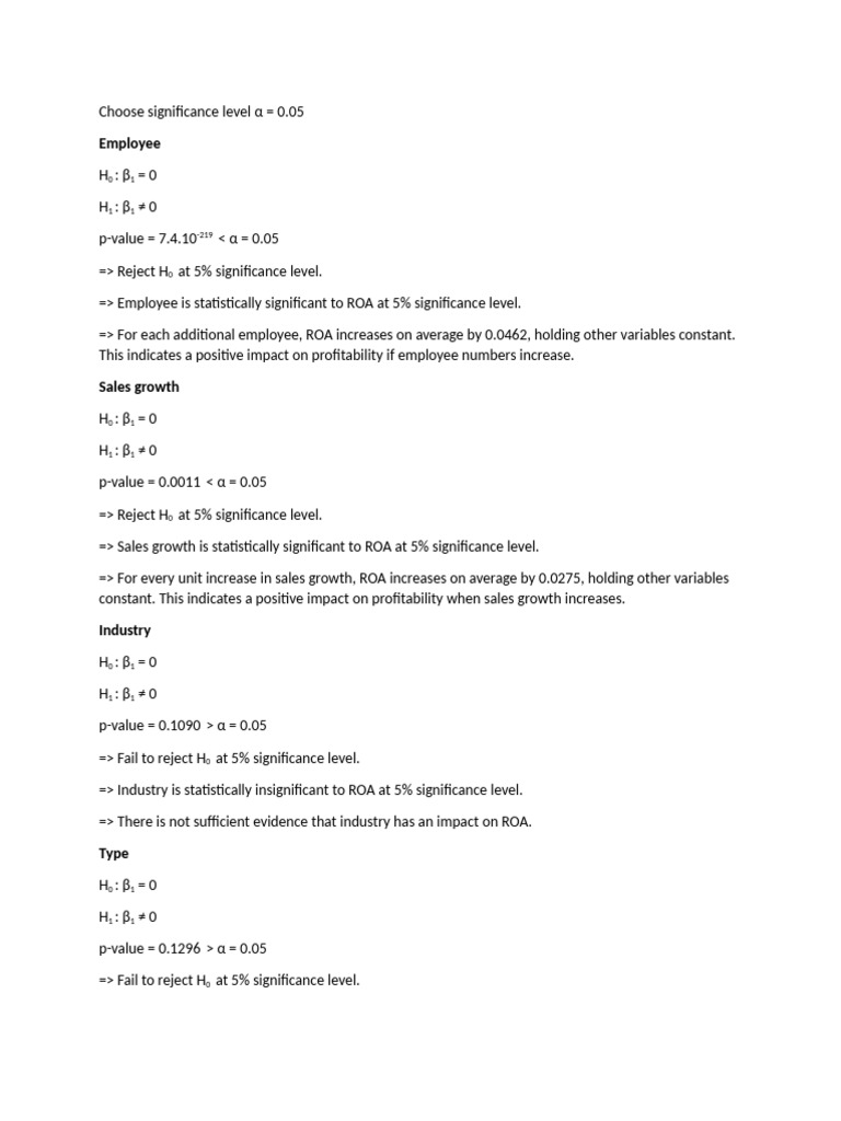 Signi Test n Interpret | PDF | Statistical Significance | P Value