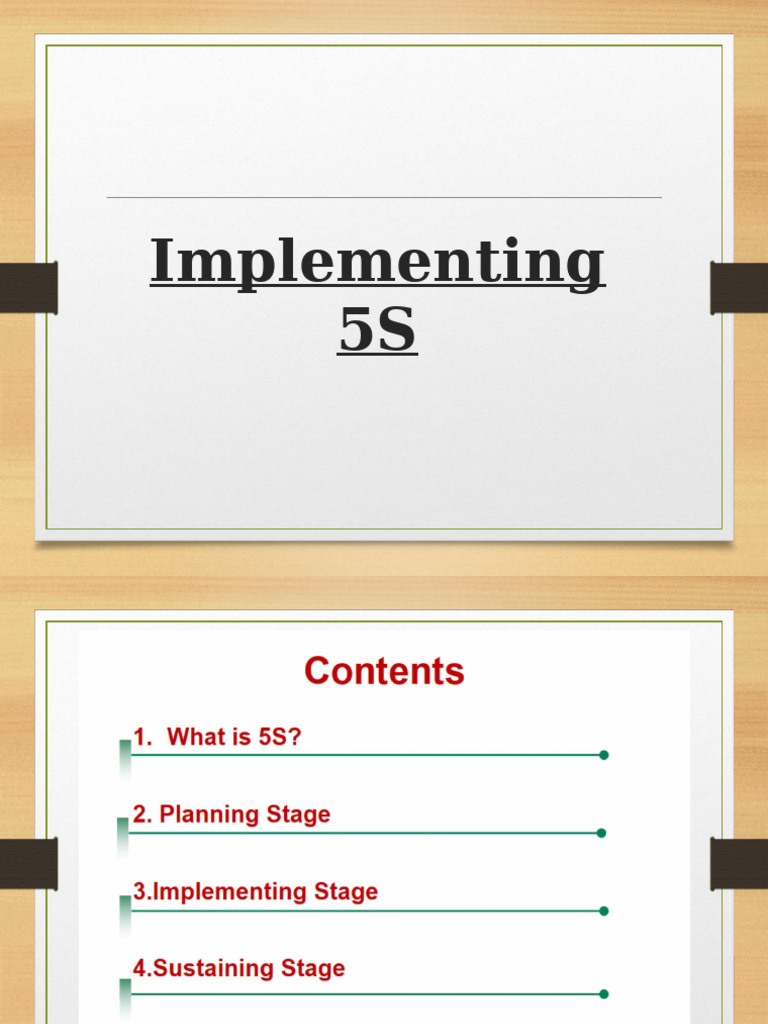 5S - Core Team Training | PDF