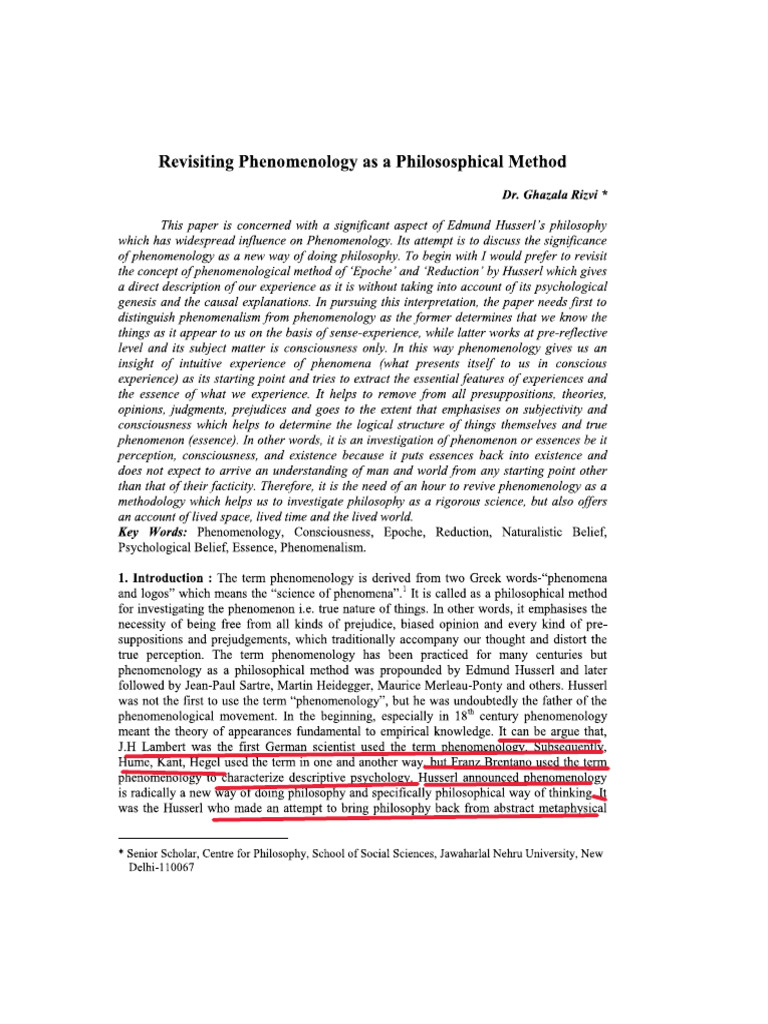 Phenomenology | PDF