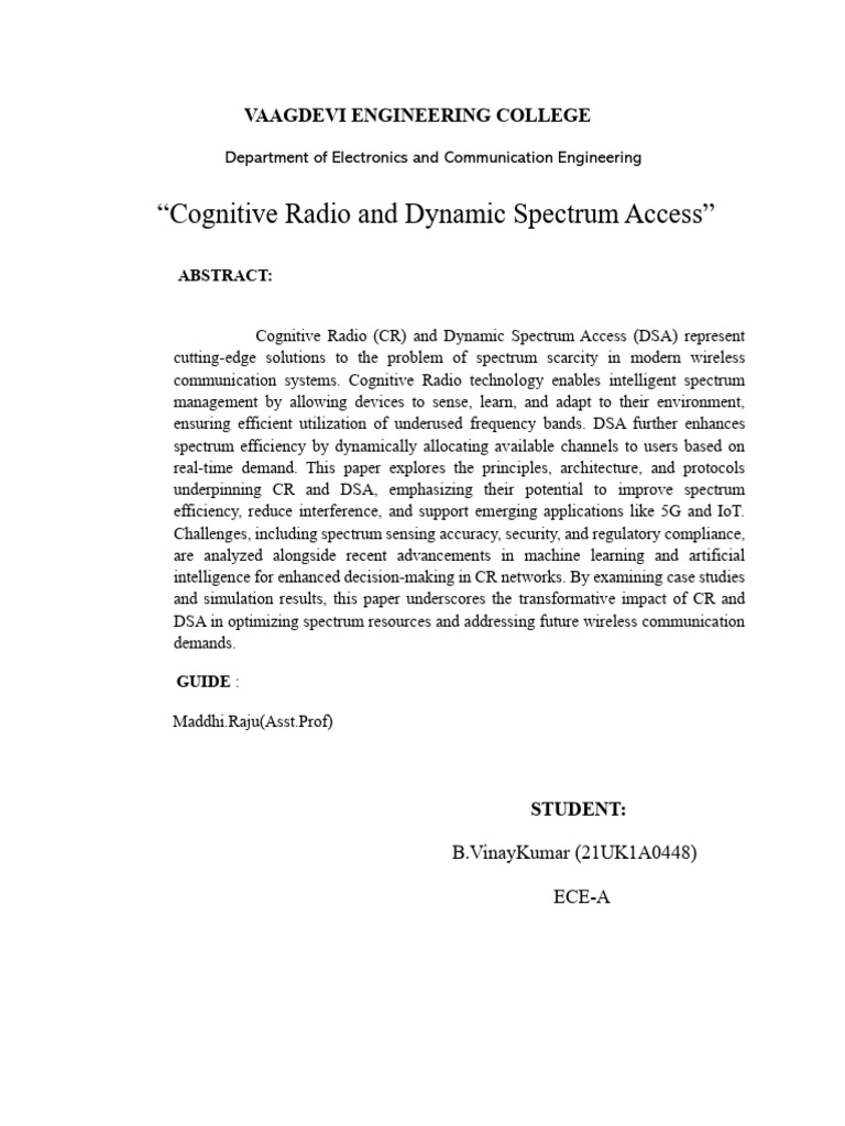Vaagdevi Engineering College | PDF