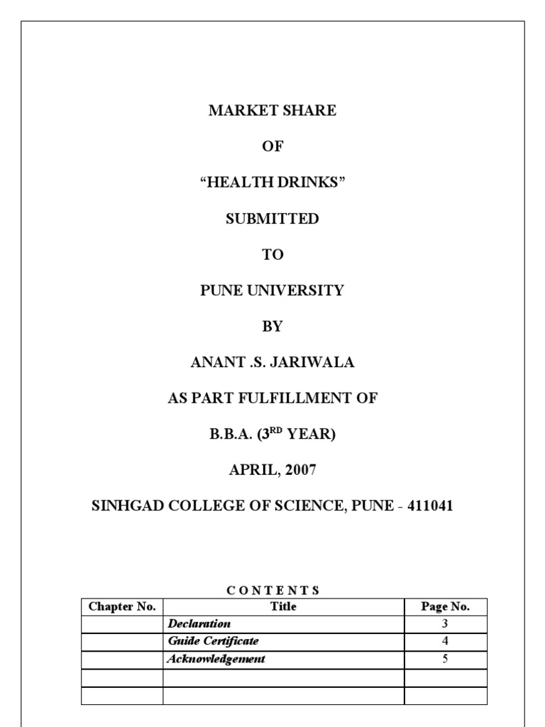 Health Drink | PDF | Survey Methodology | Questionnaire