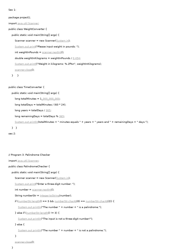 Java Utility Programs Overview | PDF | Fahrenheit | Integer (Computer Science)
