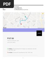 UBER Bill Format No Tolltax | PDF | Invoice | Transport