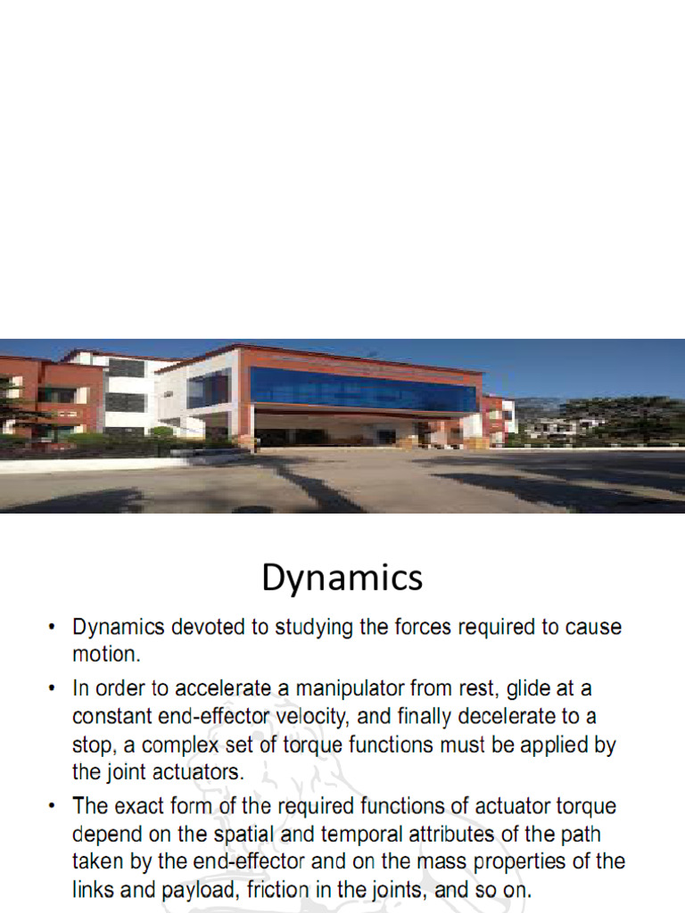 Unit 2 Robot Dynamics | PDF | Force | Classical Mechanics