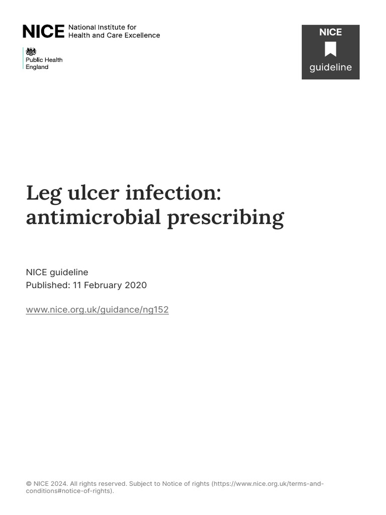 Antimicrobial Guidelines for Leg Ulcer Infections | PDF | Methicillin ...