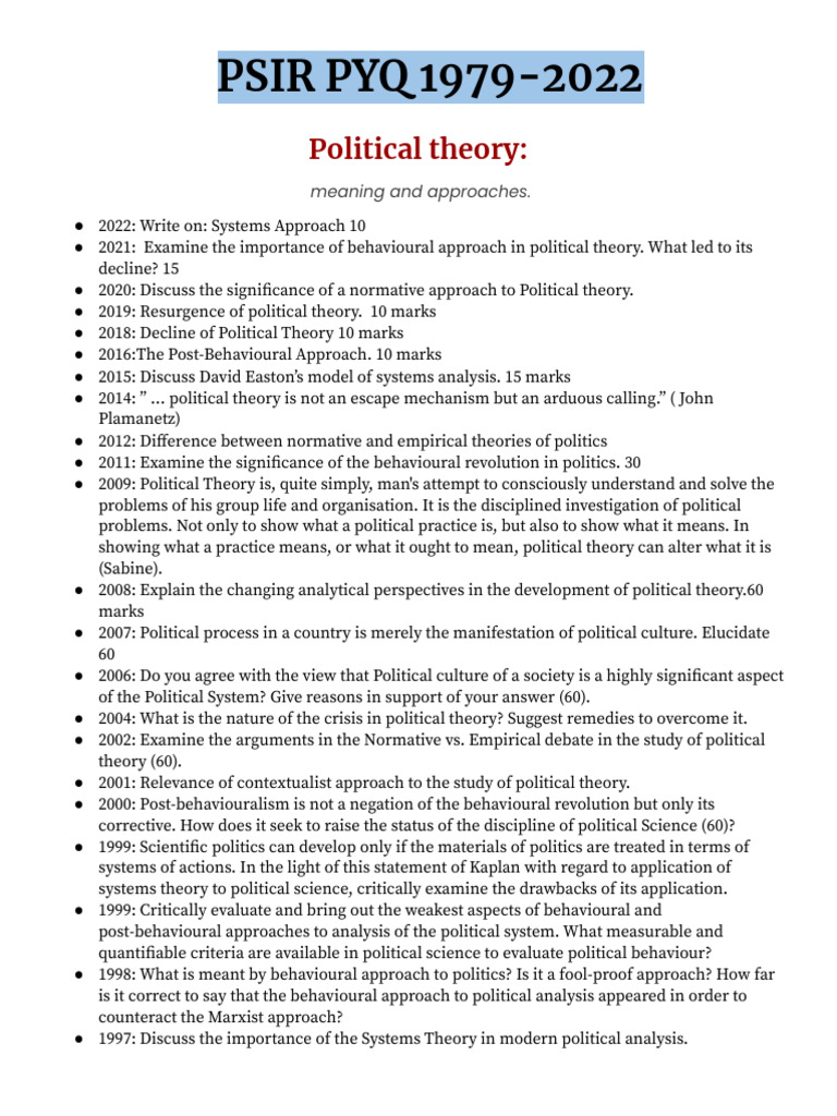 Paper 1 Part a PYQ-1 | PDF | John Rawls | Justice