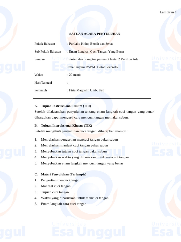 Ueu-undergraduate-13926-Lampiran 1 Sap Cuci Tangan - Image.marked | PDF