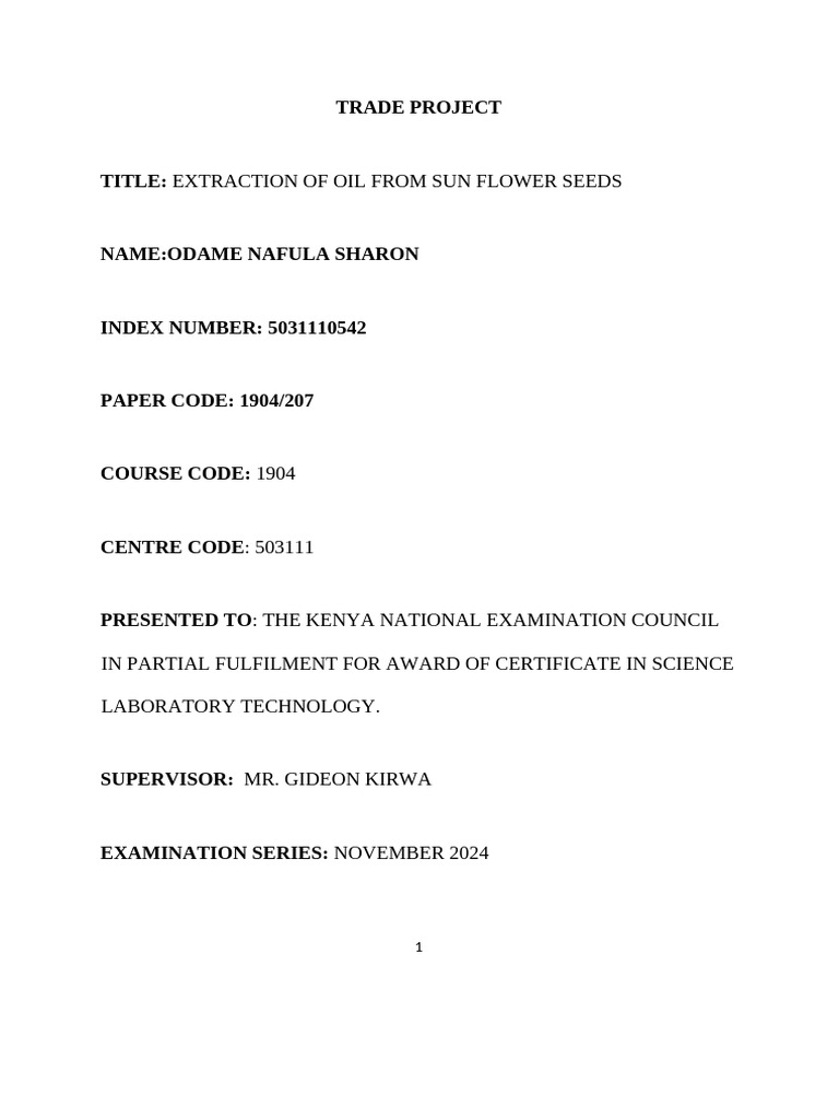 Odame Nafula Sharon | PDF | Peanuts | Legume