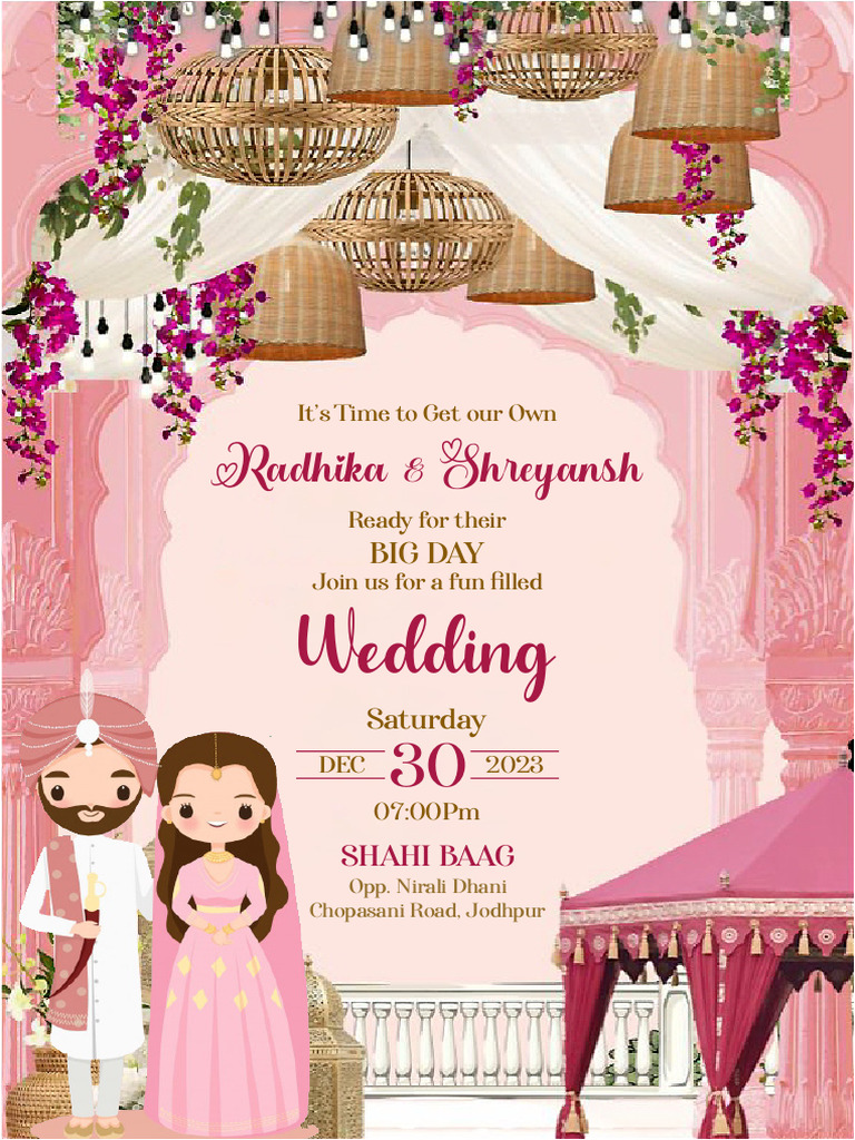 Radhika & Shreyansh Wedding Invite | PDF