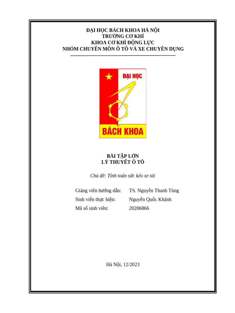 BTL-LT Ô Tô-Nguyễn Quốc Khánh-20206866 | PDF