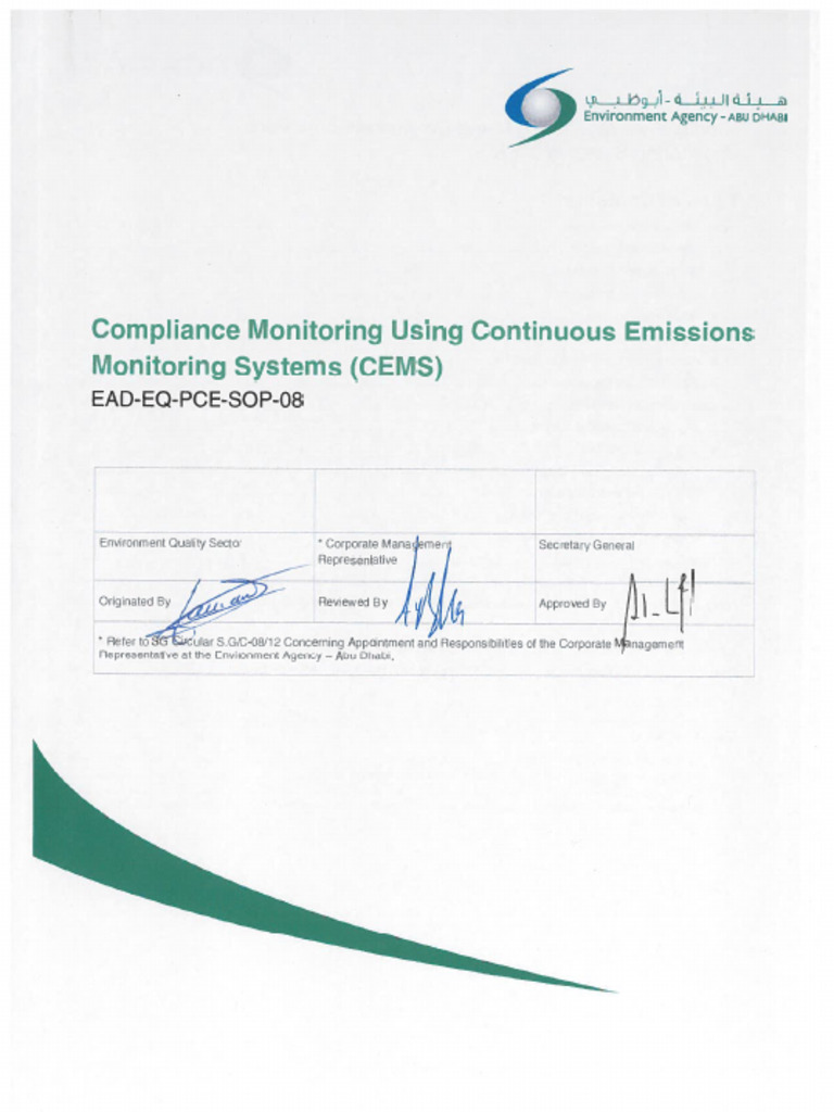Compliance Monitoring Using ‎Continuous Emissions Monitoring Systems (CEMS) | PDF | Exhaust Gas ...