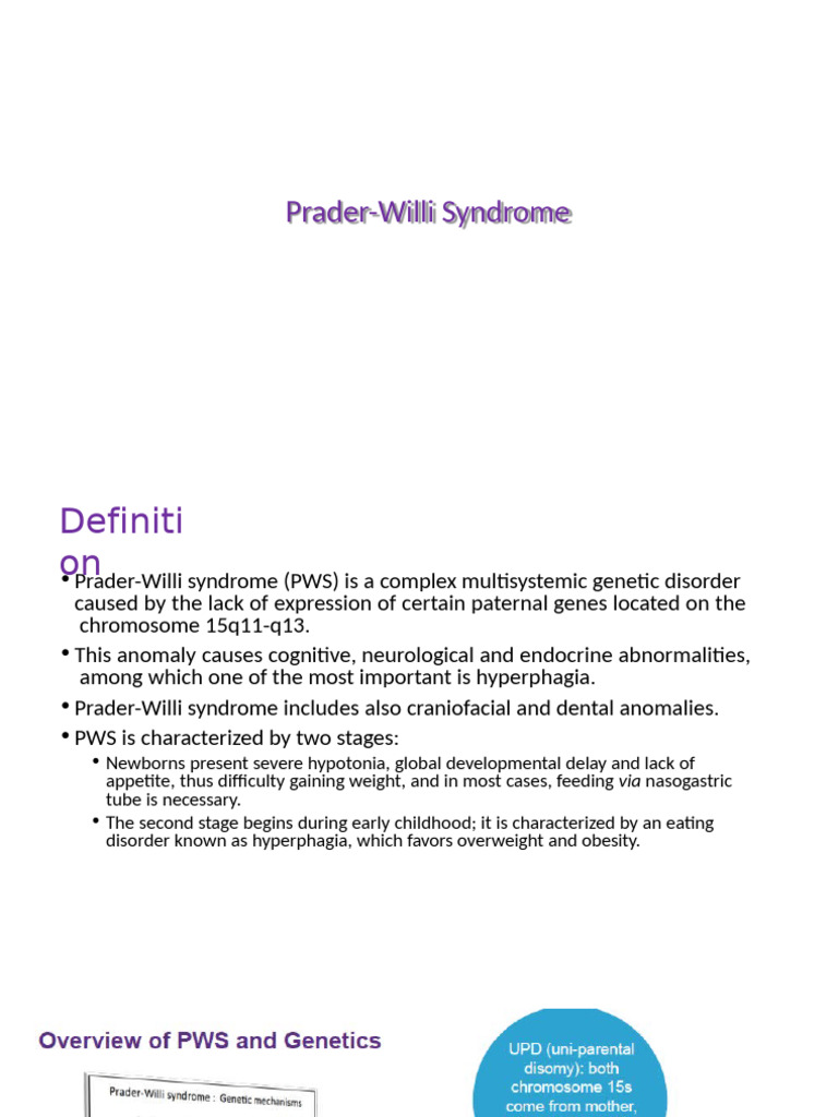 Prader Willi Syndrome | PDF | Diseases And Disorders | Medicine