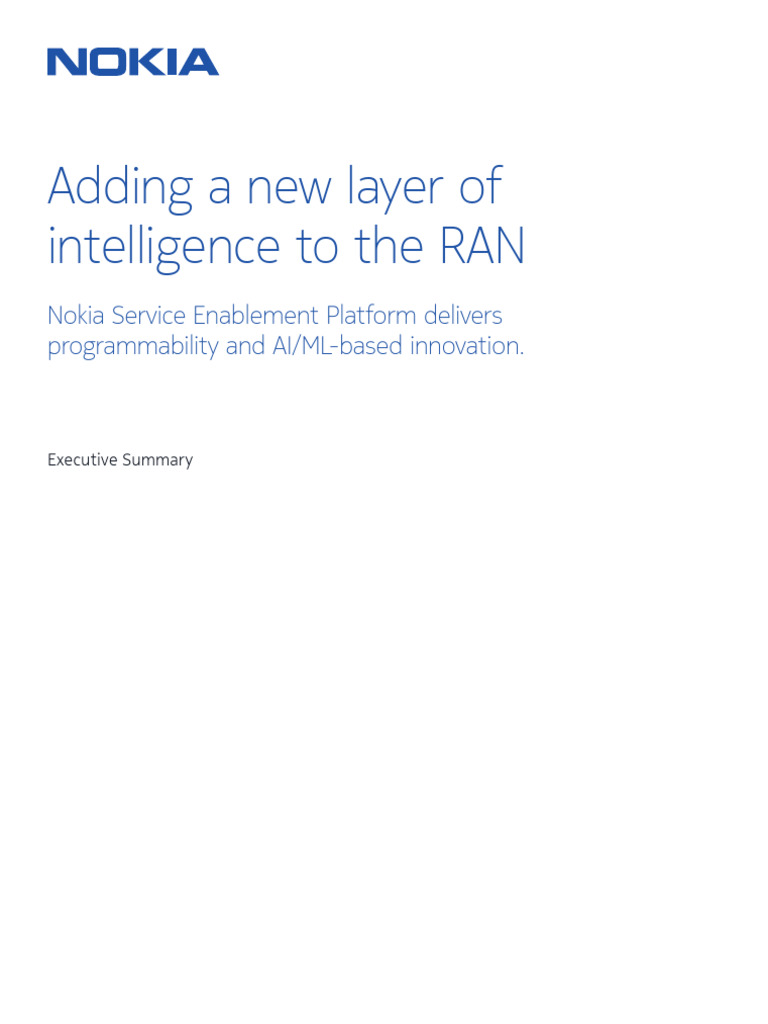 Nokia Service Enablement Platform Executive Summary Executive Summary EN | PDF | Machine ...