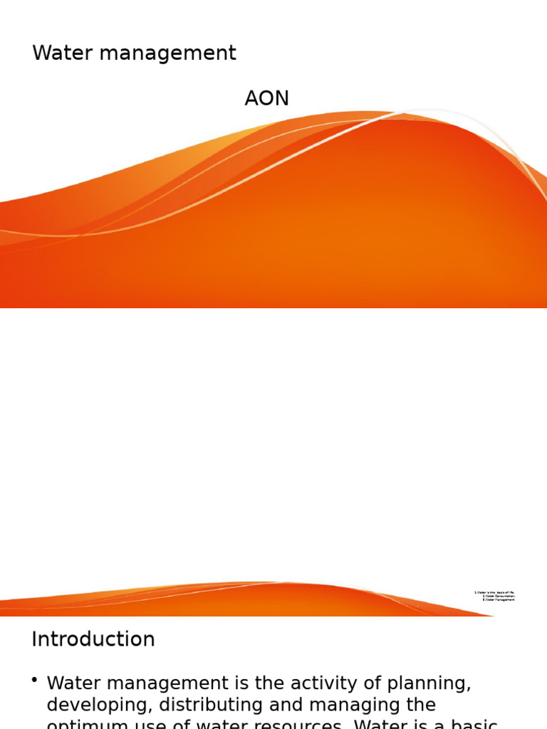 Water Management 4 | PDF | Water | Water Resources