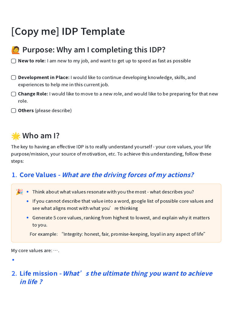 [Copy Me] IDP Template | PDF | Cognition | Cognitive Science