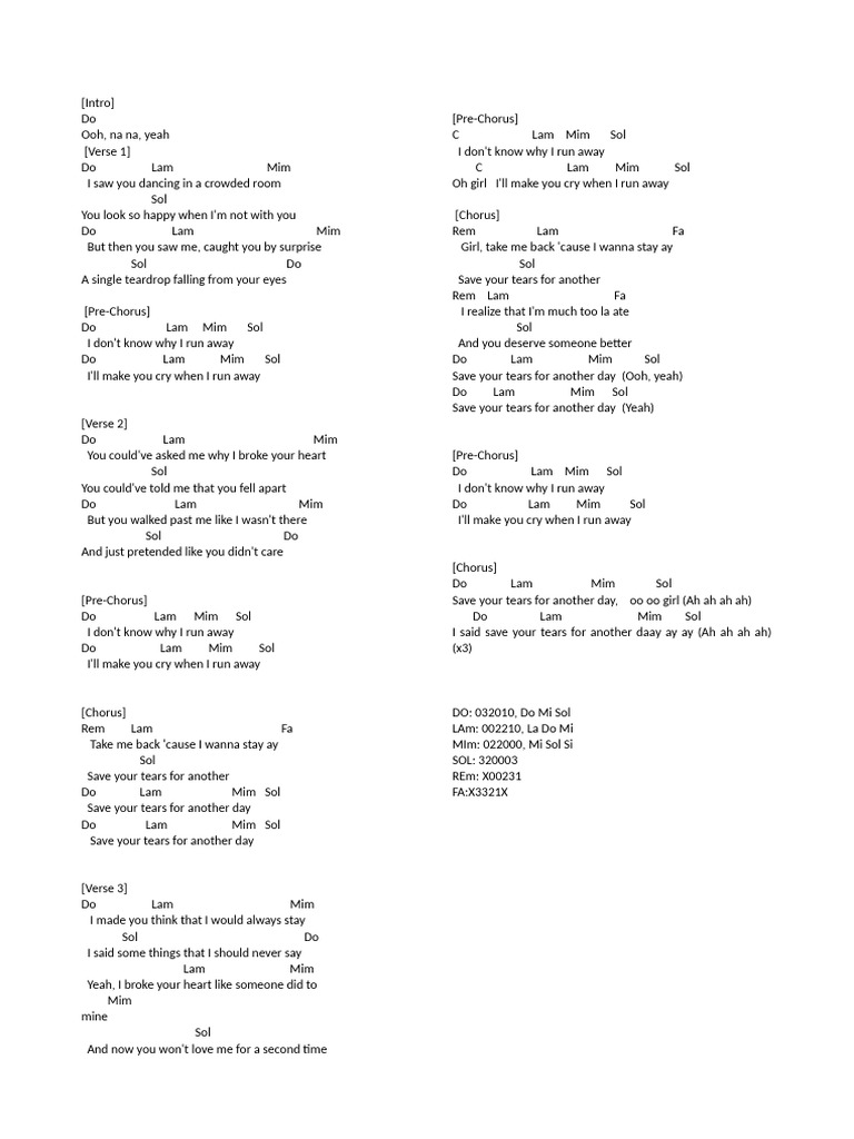 Save Your Tears | PDF | Song Structure