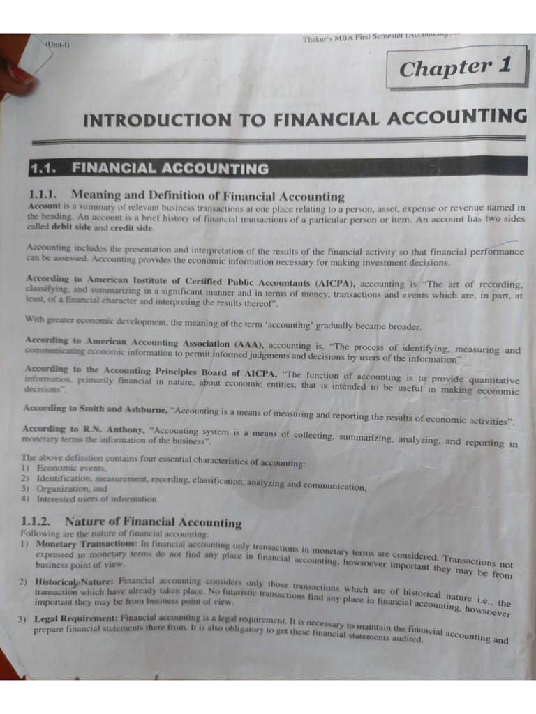 Unit-1 Accounts | PDF