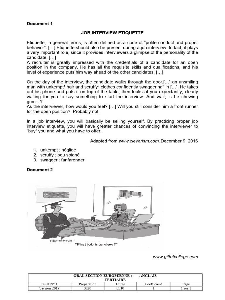Job Interview Etiquette Guide | PDF