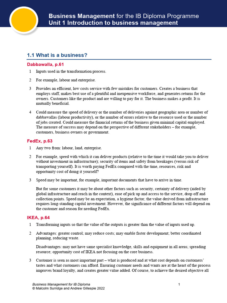 IB Diploma Business Management Guide | PDF | Labour Economics | Employment