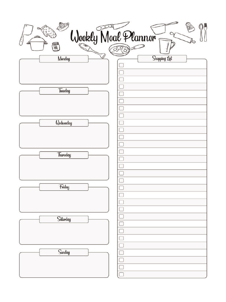 Weekly Planner Book 100 Page | PDF