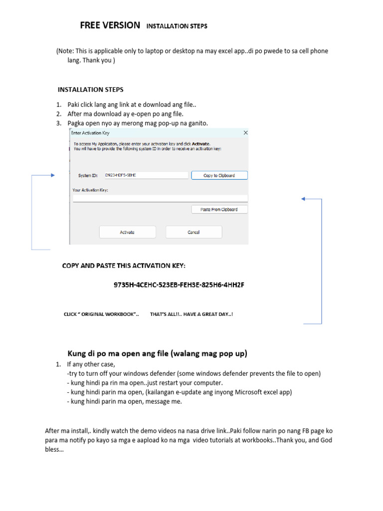 FREE VERSION Installation Steps | PDF