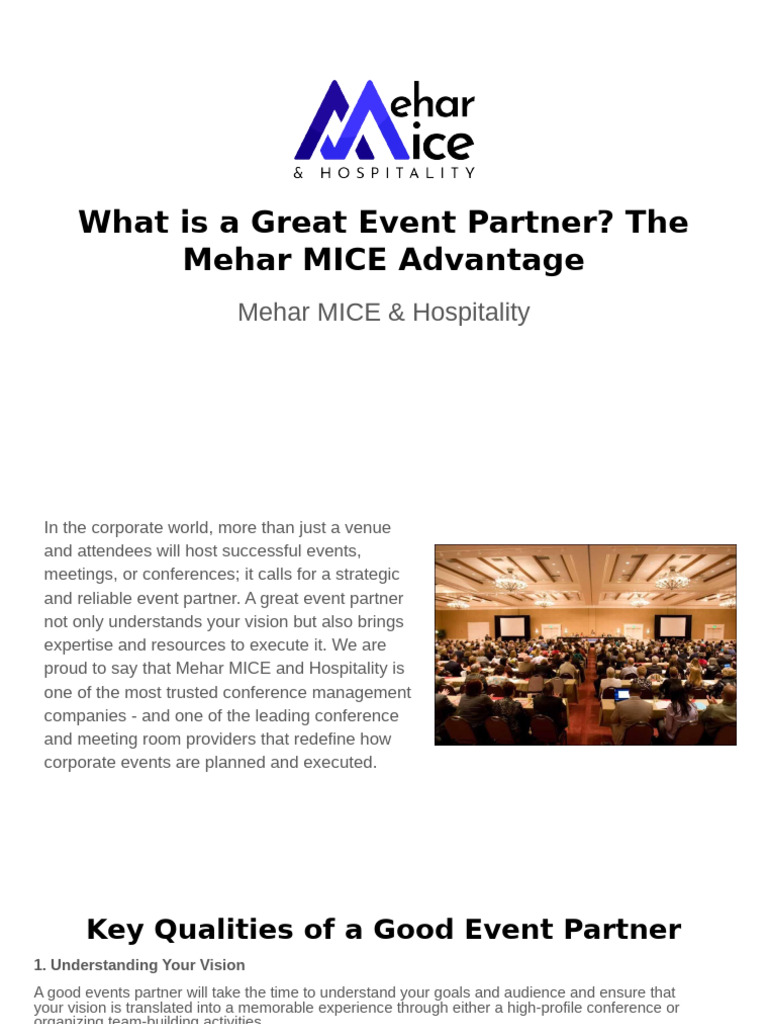 Choosing the Right Event Partner | PDF | Business Economics | Business