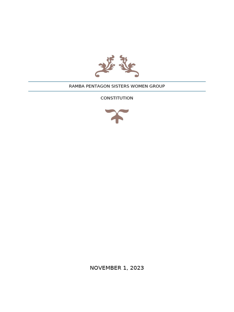 Ramba Pentagon Sisters Constitution | PDF | Committee | Elections