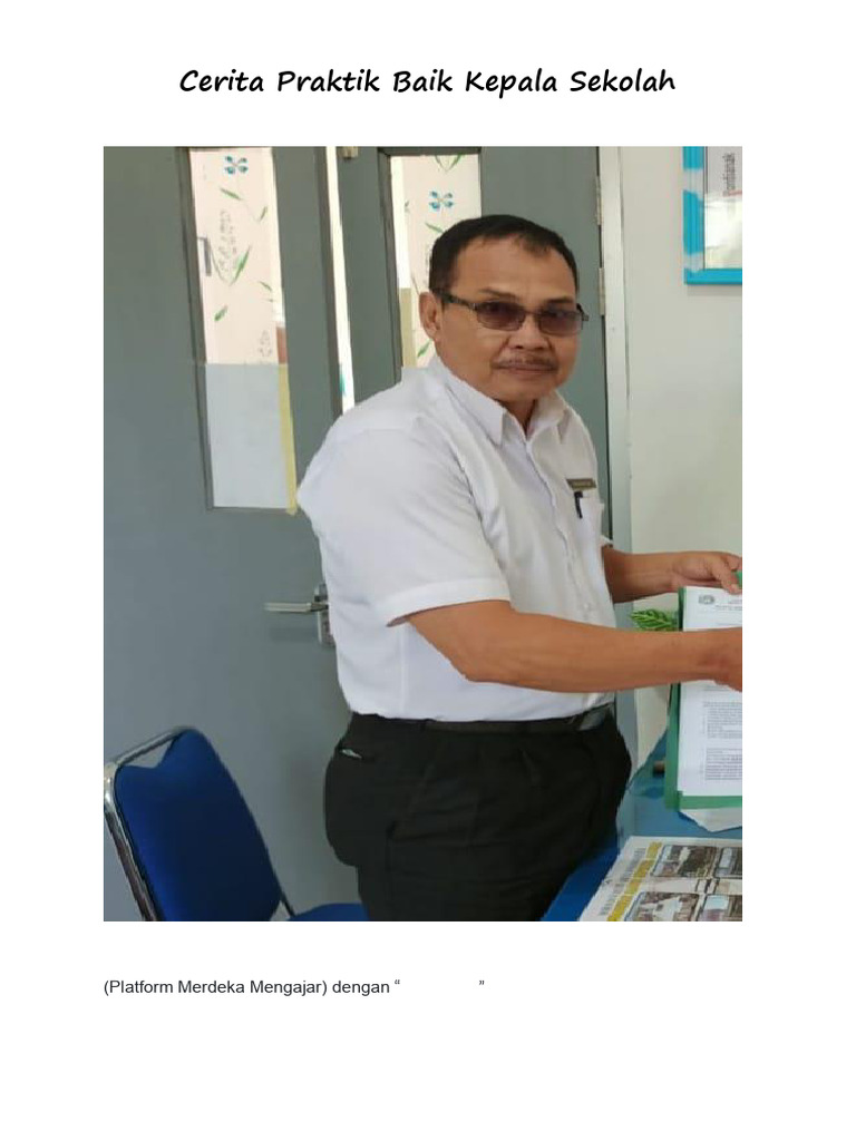 Telaah Cerita Praktik Baik Kepala Sekolah | PDF