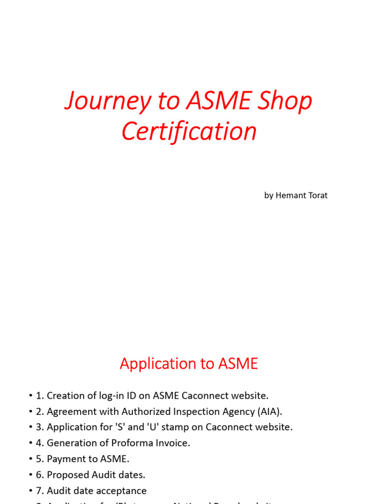 ASME Shop Certification Process Guide | PDF | Nondestructive Testing ...