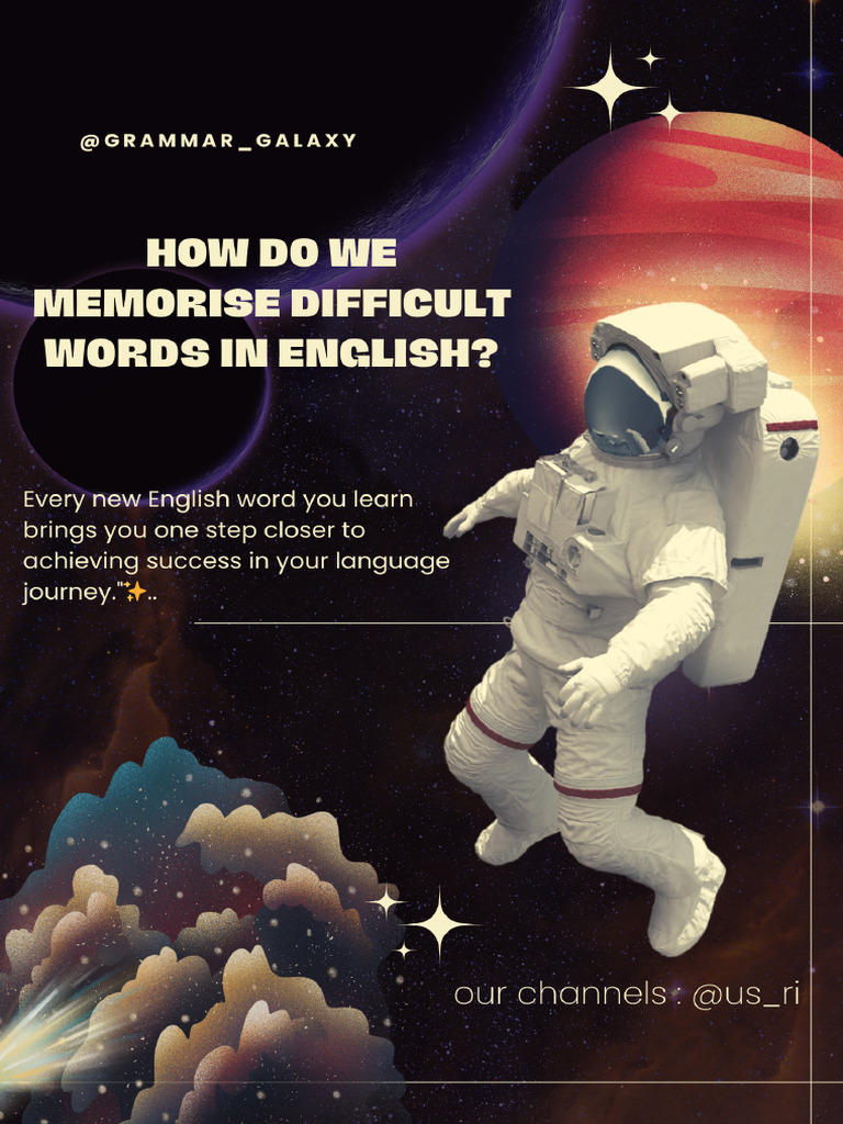 How do we memorise difficult words in English? | PDF