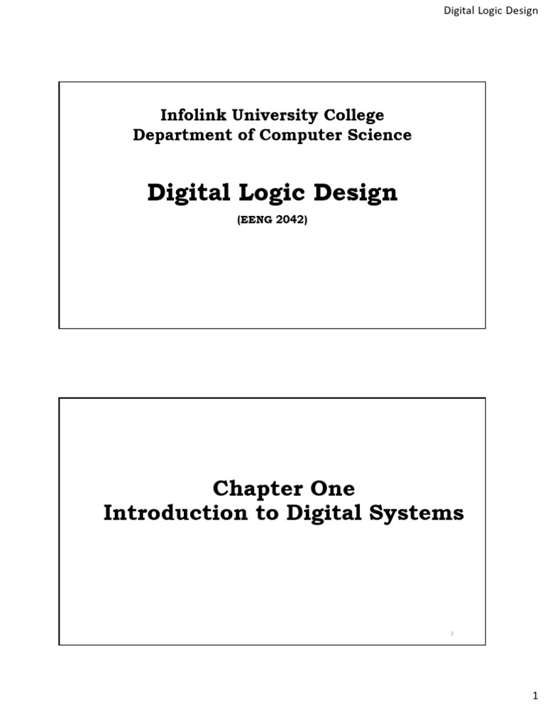 Digital Logic Design - CH 1 | PDF | Frequency | Hertz